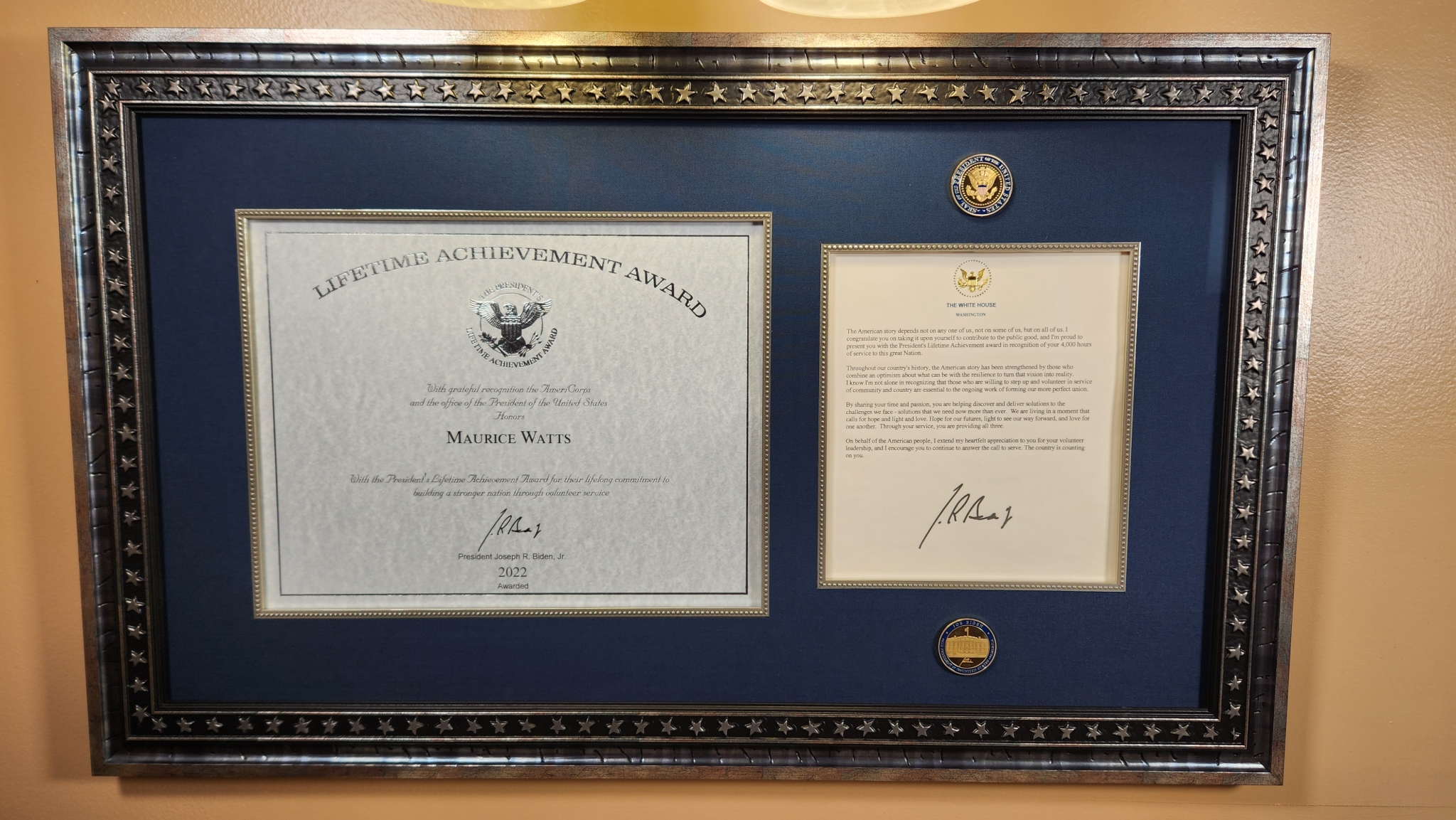 Maurice Watts President's Lifetime Achievement Award